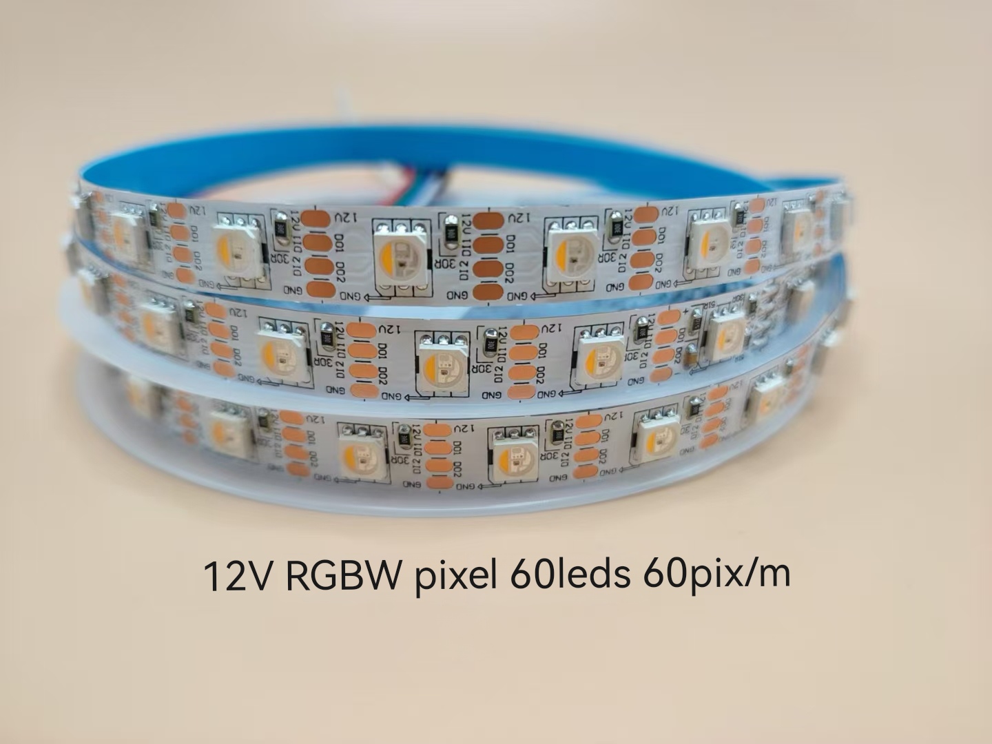 12V WS2815 60leds 60pixel Digital Addressable SPI Pixel RGBWic LED Strip